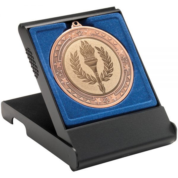 Plastic Medal Box With Blue Inserts | Trophy Boss